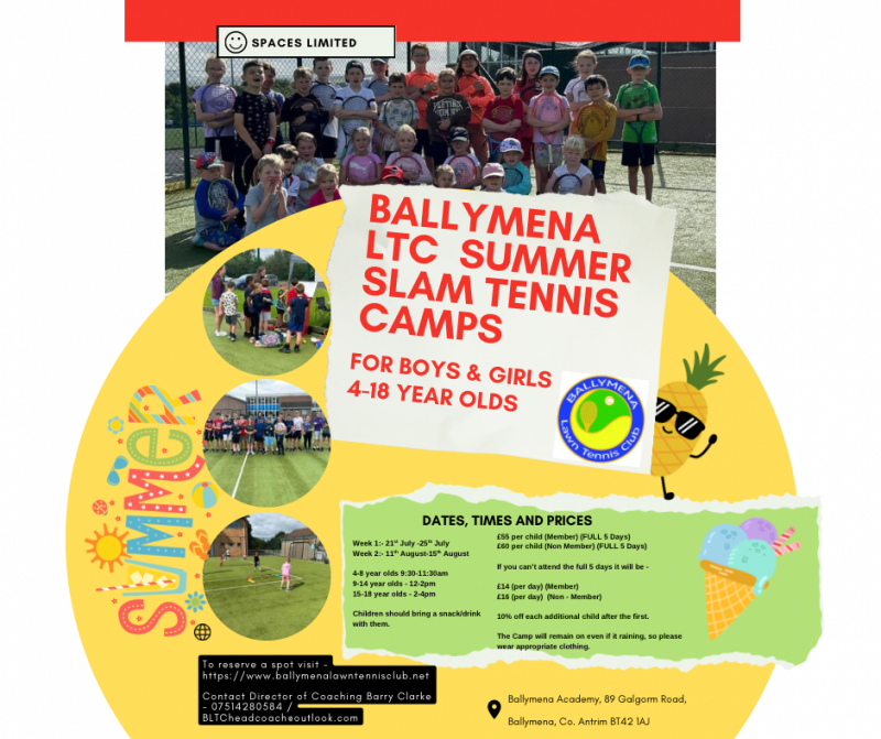 TENNIS SUMMER CAMP ENTRY OPEN
